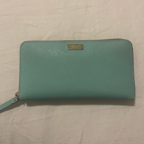kate spade | Bags | Tiffany Blue Kate Spade Zip Around Wallet | Poshmark